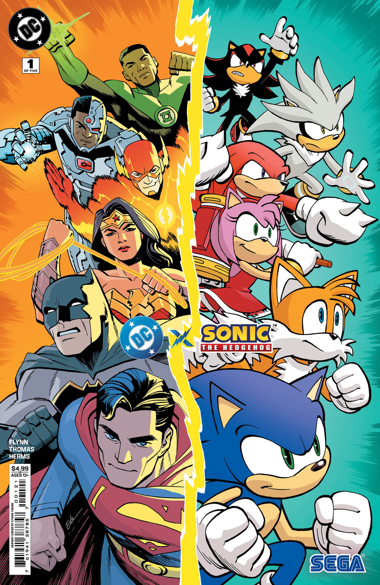 Sonic x Justice League: rivelata la copertina del fumetto crossover ...