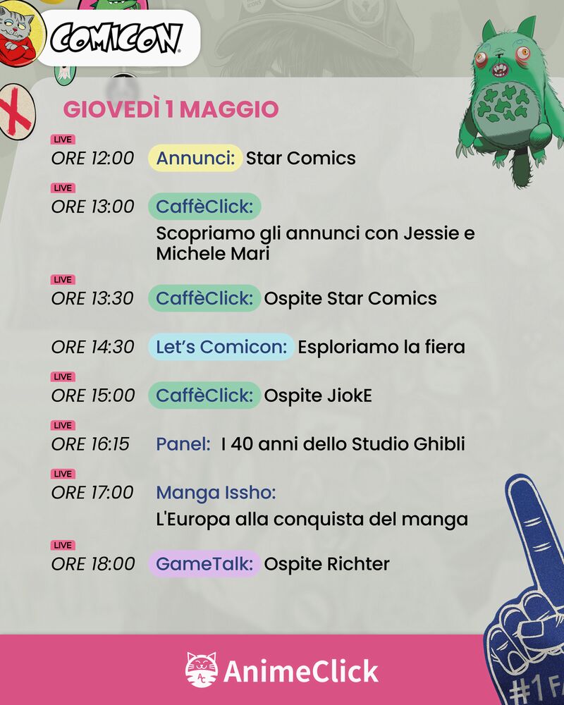 AnimeClick al Comicon Napoli 2025: tutti i nostri appuntamenti su ...