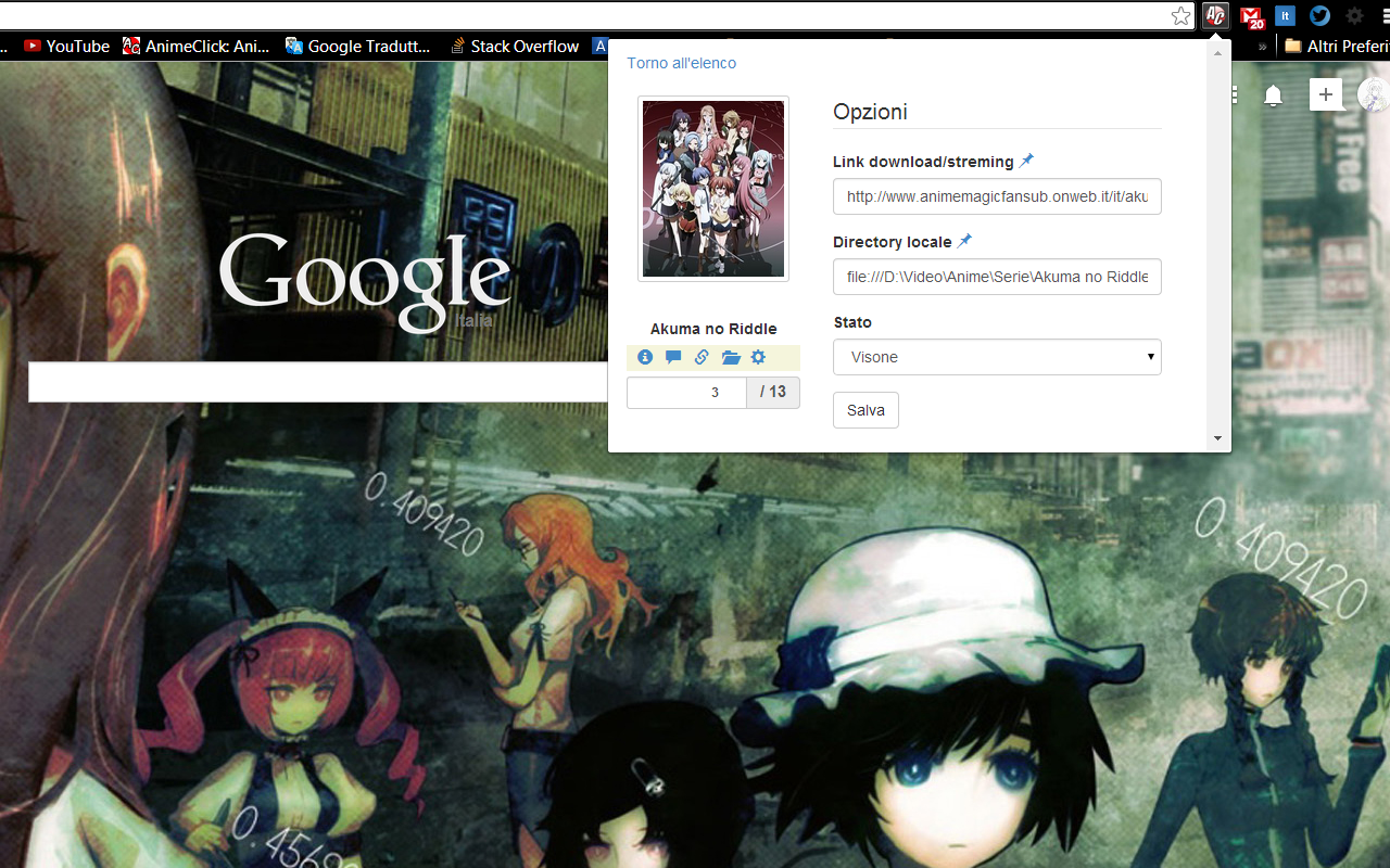 Google Chrome, anime e... AnimeClick.it | AnimeClick